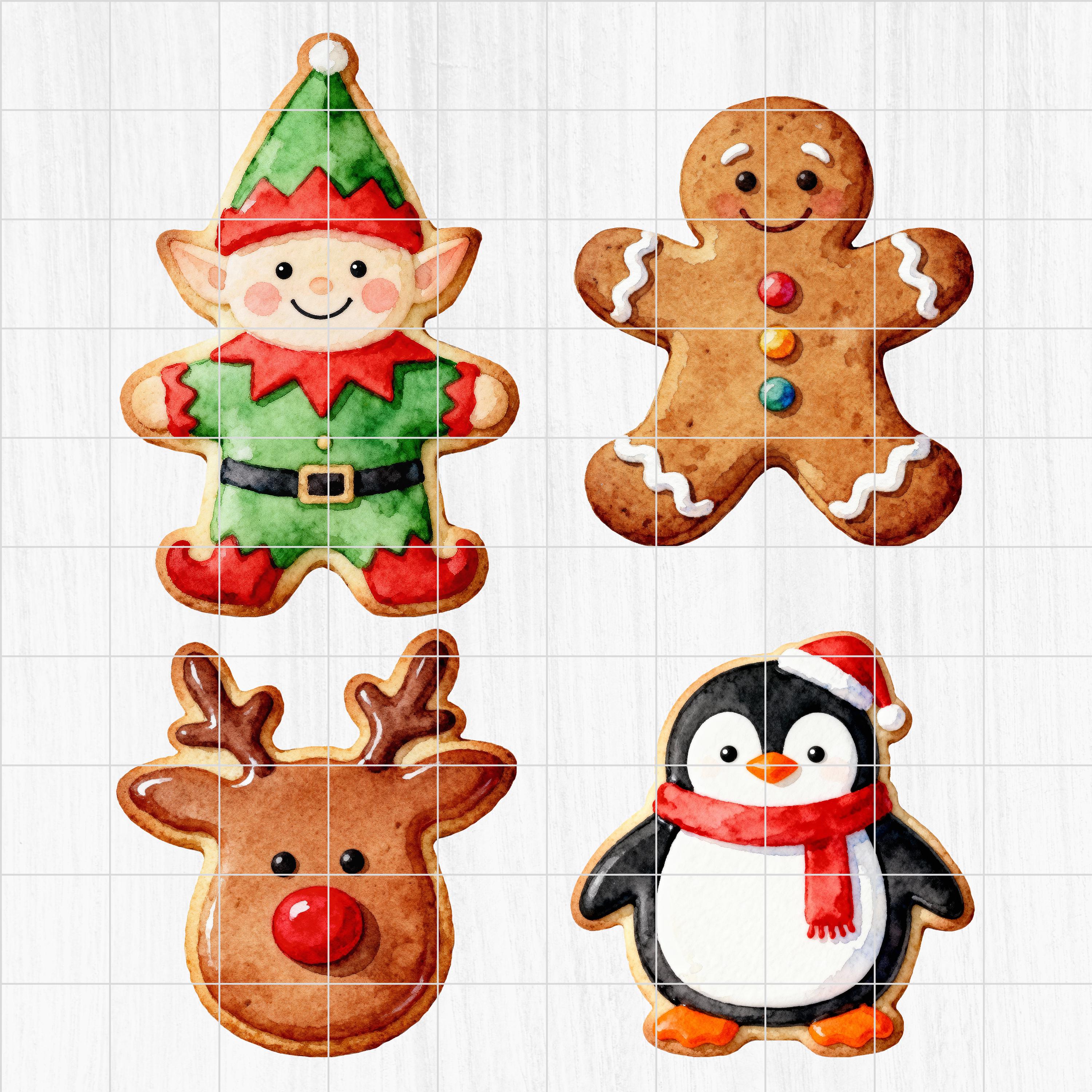 Christmas Cookies Clipart Bundle - Watercolor Christmas Cookies ...