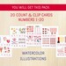 Valentine's Day Count and Clip Cards, Numbers 1-20, Valentine Activity ...