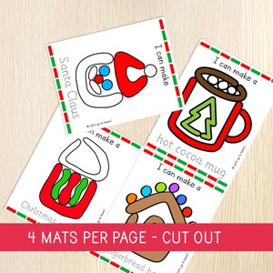 Christmas Playdough Mats, 40 Visual Cards, Play Doh, Toddler Activity ...