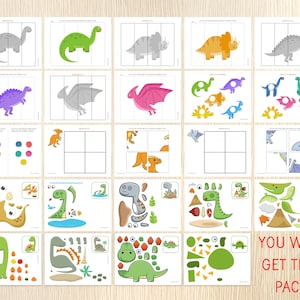 Dinosaurs Cut & Glue Activities - Preschool - Kindergarten Activity ...