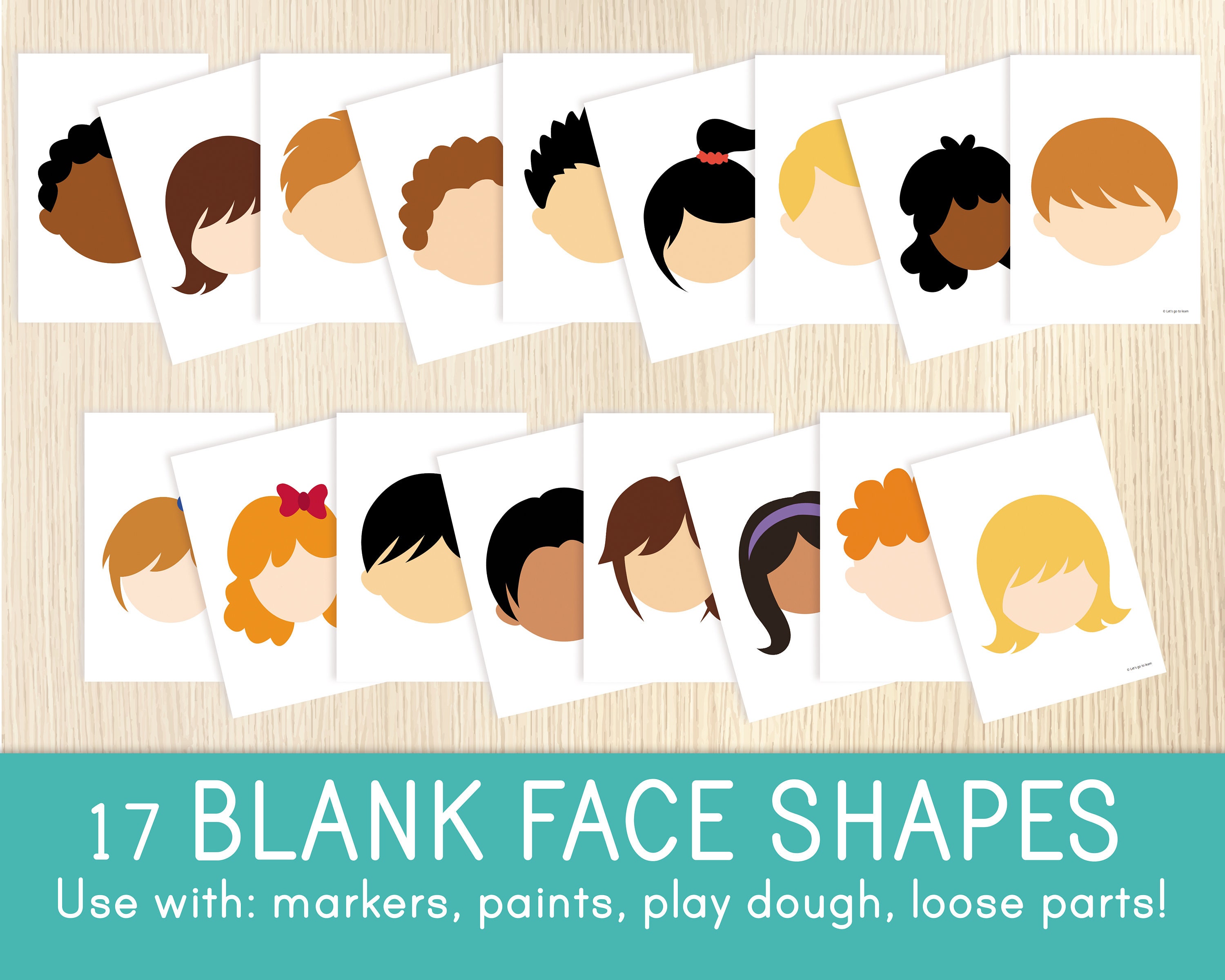 Blank Faces Shapes 17 Playdough Mats Toddler Preschool - Etsy México
