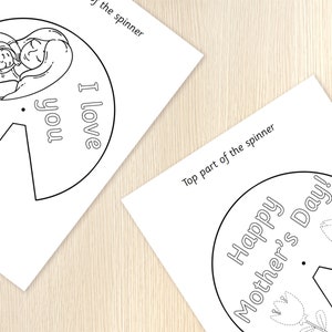 Mother's Day/ Birthday Gift, Spinner Wheels for Mum, Craft for Kids ...