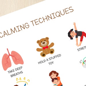 Calming Techniques Poster, Calming Corner, Calming Strategies Chart ...