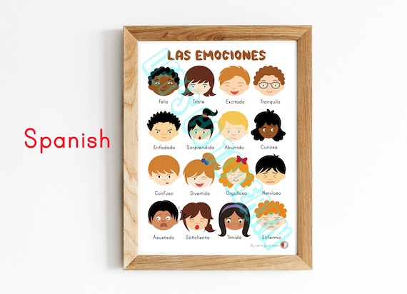 English Feelings Poster printable Spanish All feelings are welcome here ...