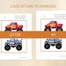 Monster Trucks Matching Activity, 26 Puzzles, Symmetry, Kids Puzzles ...