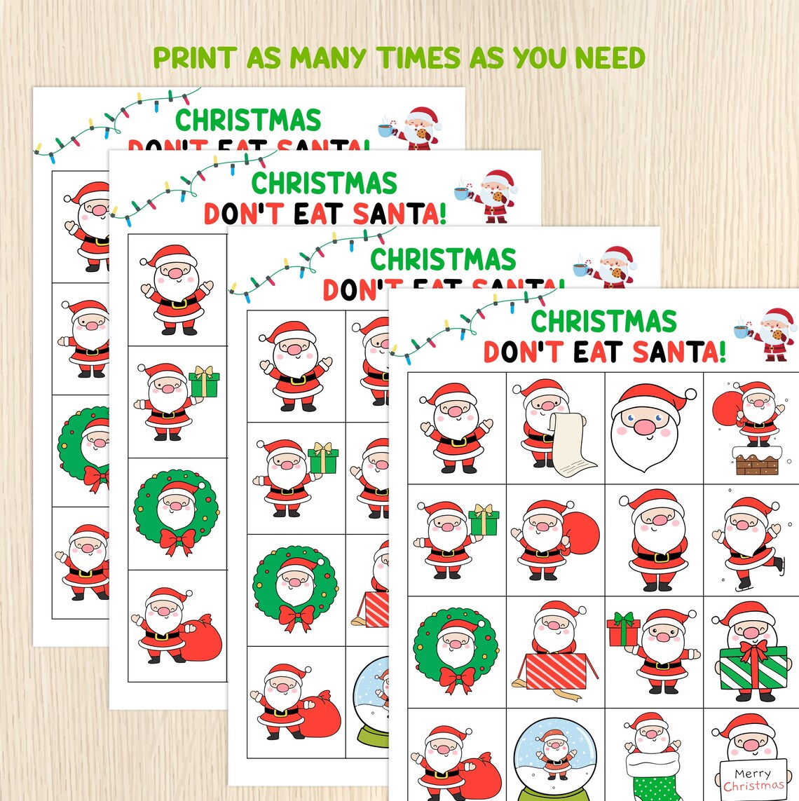 Don't Eat Santa Game – Christmas Variation of Don't Eat Pete Christmas ...
