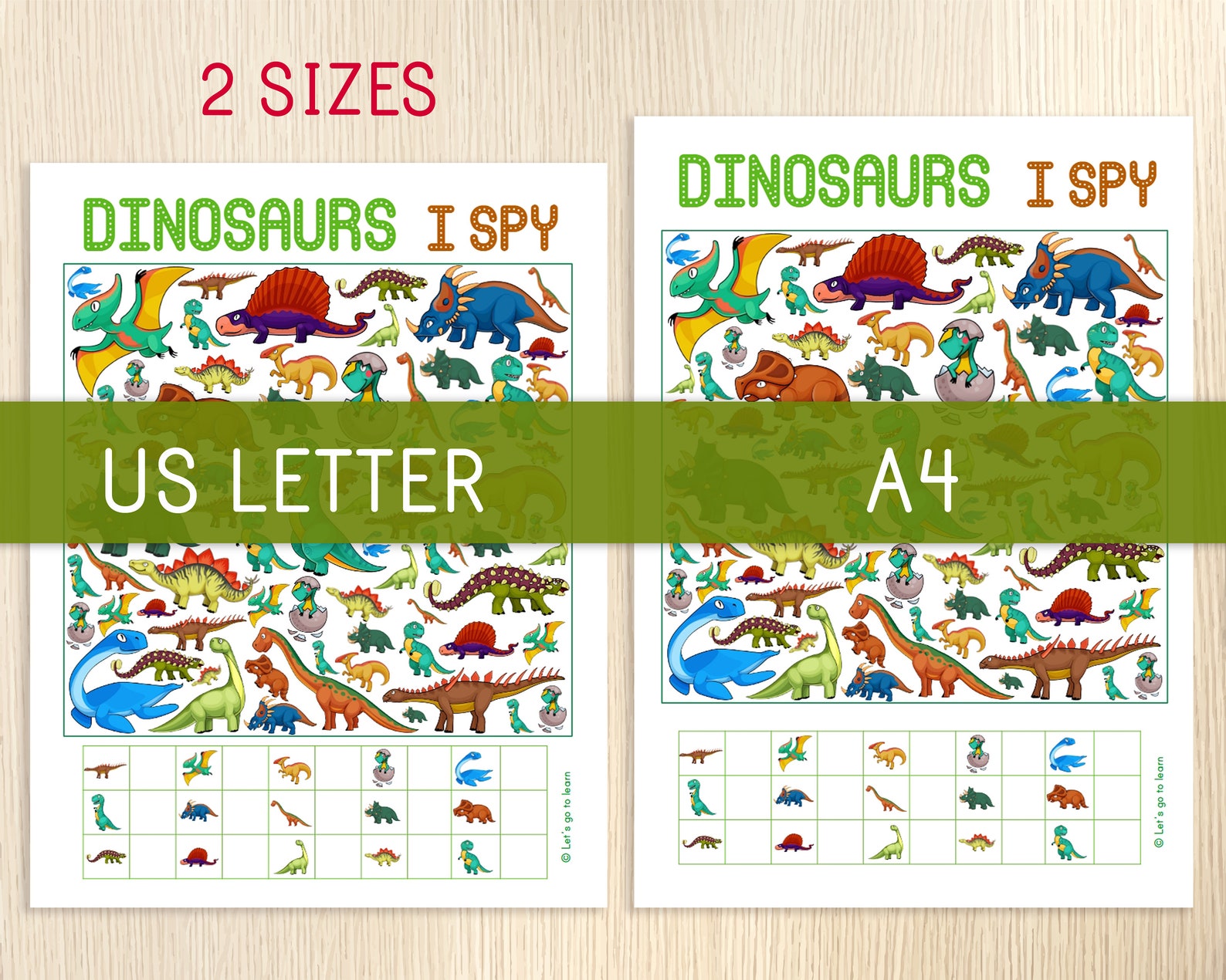 Dinosaurs I Spy Seek and Find Look and Find 2 Printable | Etsy
