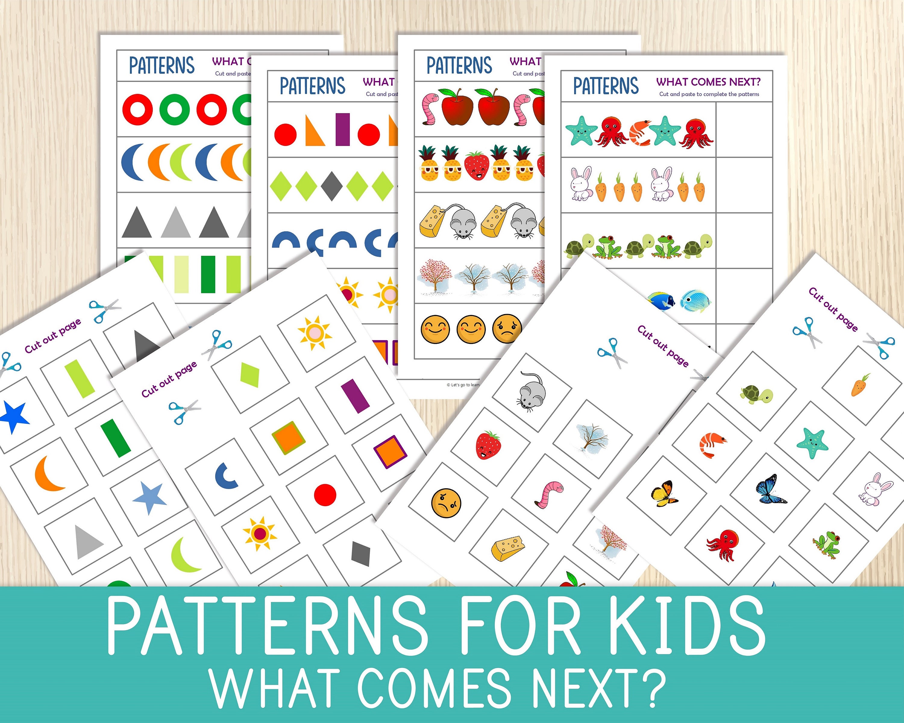 Pattern Worksheets What Comes Next Game Educational | Etsy