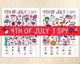 I Spy 4th of July, Independence Day Printable Game for Kids, Preschool ...