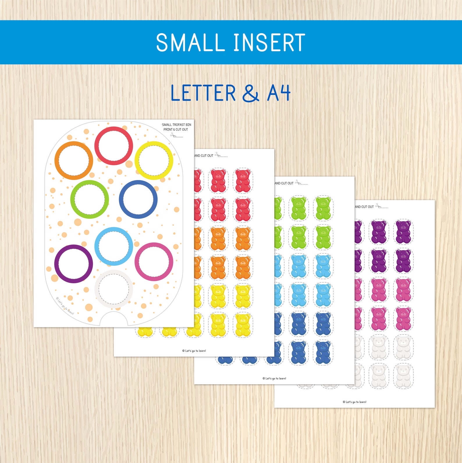 Color Sorting Activity Flisat Insert, Flisat Table Game, Trofast Bin ...