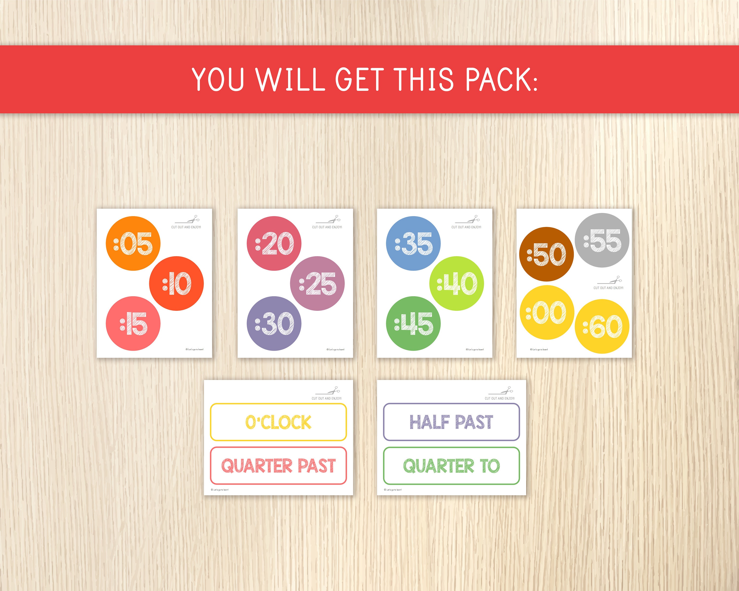 Clock Numbers and Labels Analog Wall Clock Classroom and - Etsy