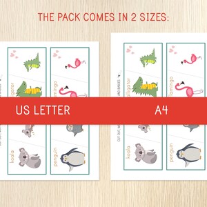 Mother & Baby Animals Matching Games, 36 Puzzles, Matching Activity for ...