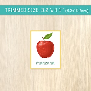 Fruit Flashcards in SPANISH- Spanish Vocabulary - Spanish Resources for ...