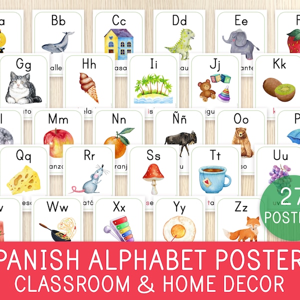 Spanish Alphabet - Etsy
