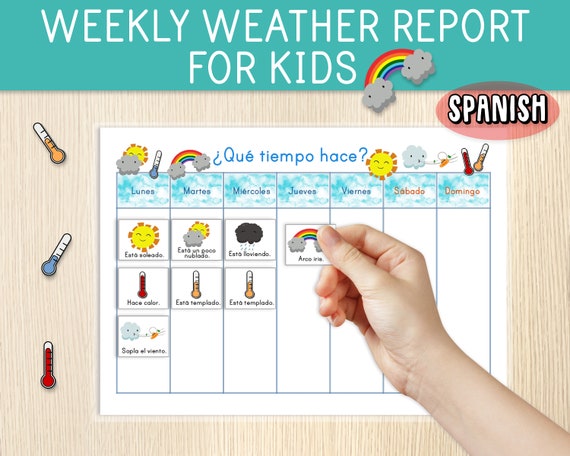 Weekly Weather Report In SPANISH Spanish Weather Weather Etsy weekly-weather-report-in-spanish-spanish-weather-weather-etsy