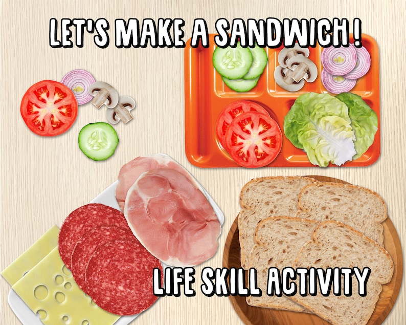 Let's Make a Sandwich, Life Skill Activity, Toddler, Preschool ...