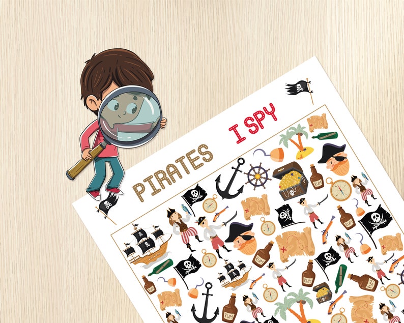Pirates I Spy Games Counting Activity Look and Find - Etsy