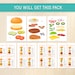 Build a Burger Game Pretend Play Toddler Preschool - Etsy