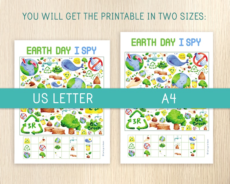 Earth Day I Spy - 2 Printable Games - Look & Find - Counting Game ...