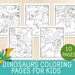 Dinosaurs Coloring Pages, 10 Sheets for Kids, Dinosaur Birthday Party ...