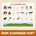 Farm Scavenger Hunt, Treasure Hunt, Farm Theme Birthday Party Favor ...