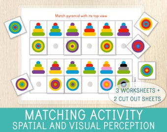 Cognitive Activity, Perception Worksheets,macthing, Concentration, Attention, Preschool ...
