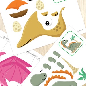 Dinosaurs Cut & Glue Activities - Preschool - Kindergarten Activity ...