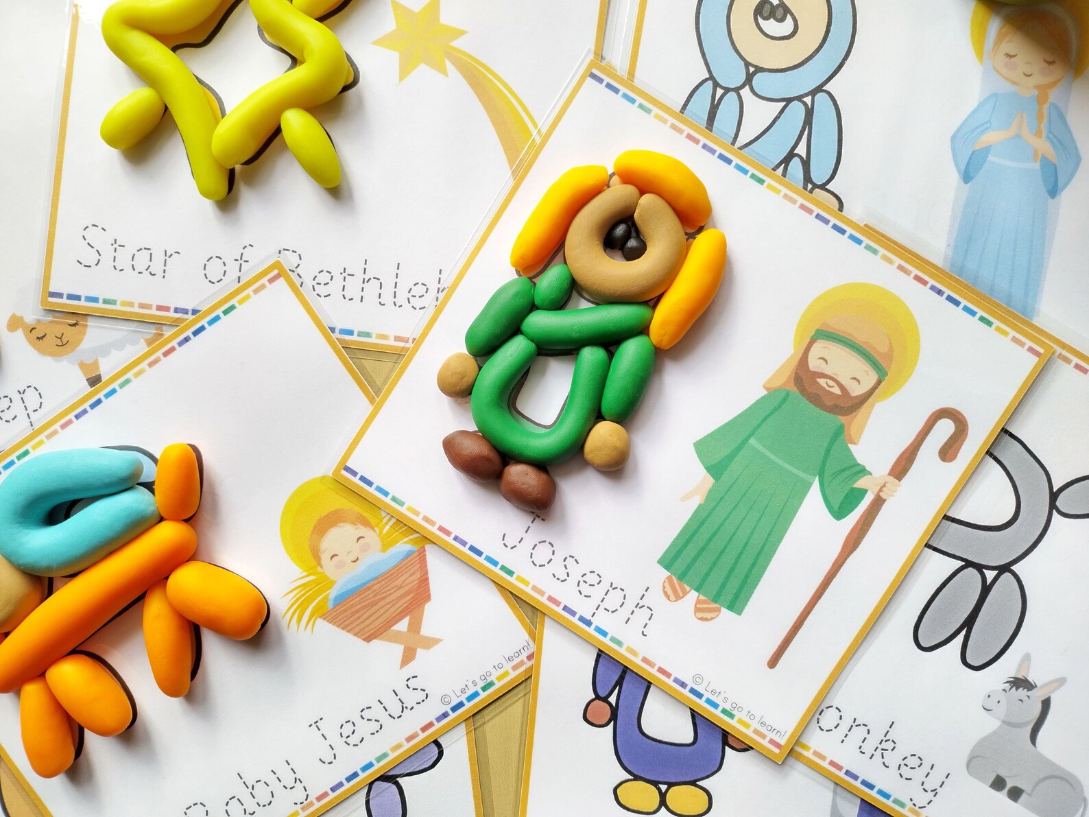 Nativity Playdough Mats, Christmas Characters, Play Doh Activity ...