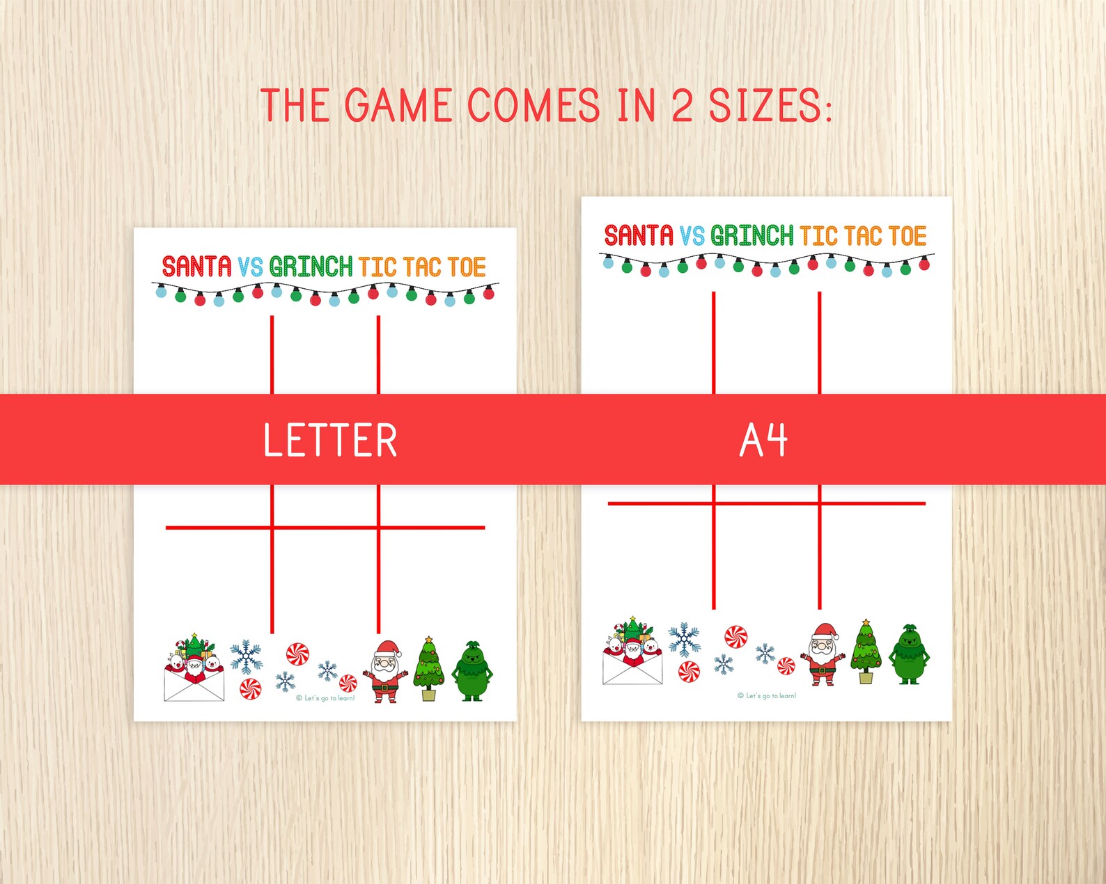 Santa Vs Grinch Tic Tac Toe, Christmas Game, Toddler, Preschool ...