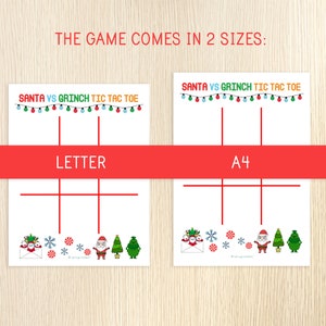 Santa Vs Grinch Tic Tac Toe, Christmas Game, Toddler, Preschool ...