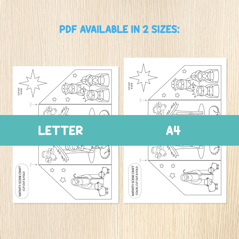 Nativity Scene Craft – Printable Christmas Nativity Diorama – Christmas ...
