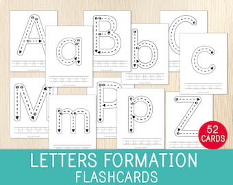 ABC Alphabet Letter Formation Worksheets Handwriting (Download Now) - Etsy