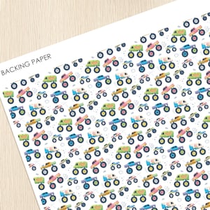 Monster Trucks Memory Game - Printable Matching Activity - Toddler ...