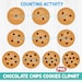 Chocolate Chips Cookies Clipart - Counting Activity - Preschool ...