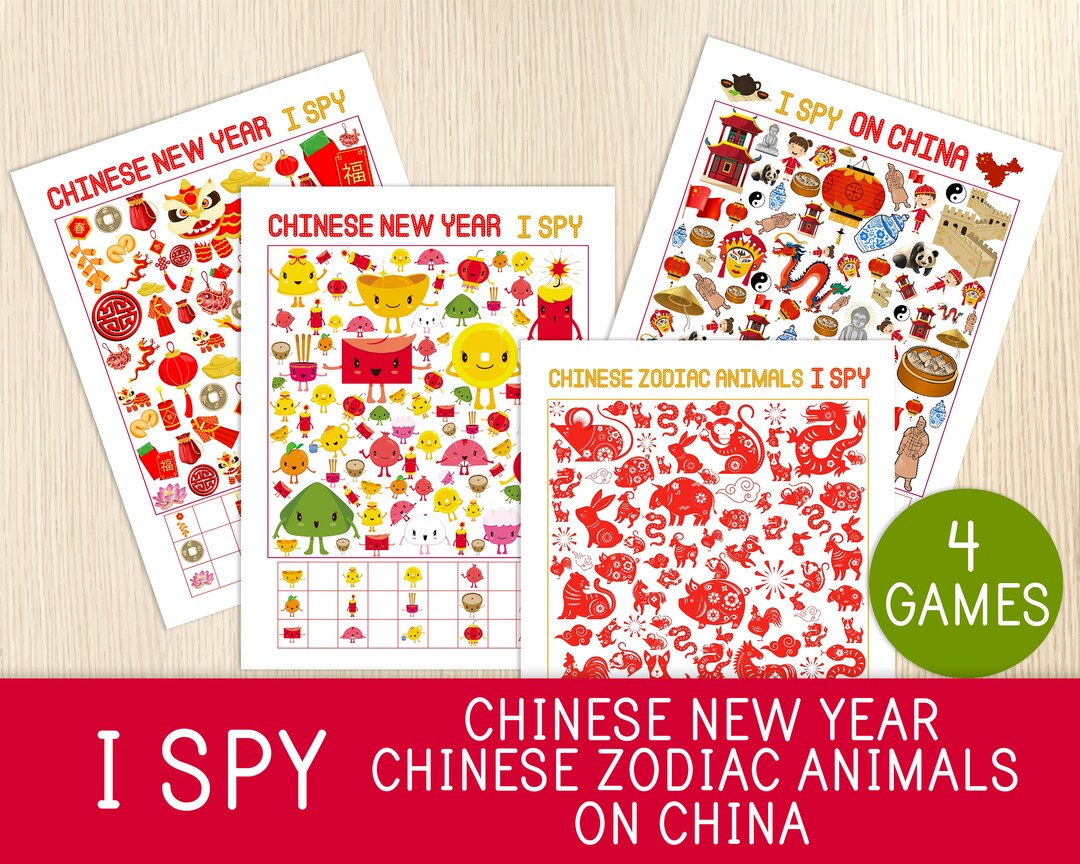 Chinese New Year I Spy Games - Chinese Zodiac Animals - Lunar New Year ...