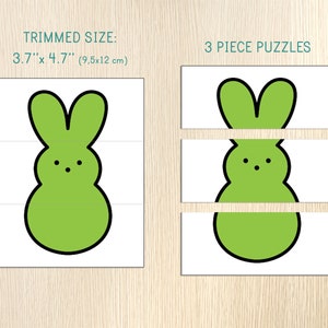Easter Matching Game, Bunny Peeps Puzzles, Easter Activity for Toddlers ...