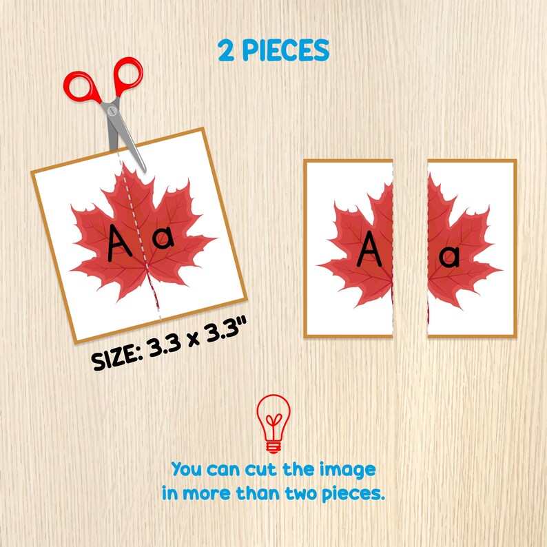 Leaf Letter Matching Game for Kids - Fall Alphabet Puzzle - Upper ...