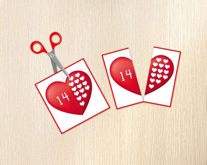 Valentine's Day Counting Activity - Valentines Day Number Matching ...