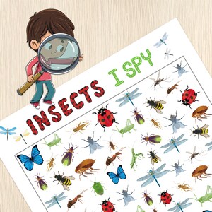 Insects I Spy - Bug Counting Activity - Seek & Find Printable Game ...