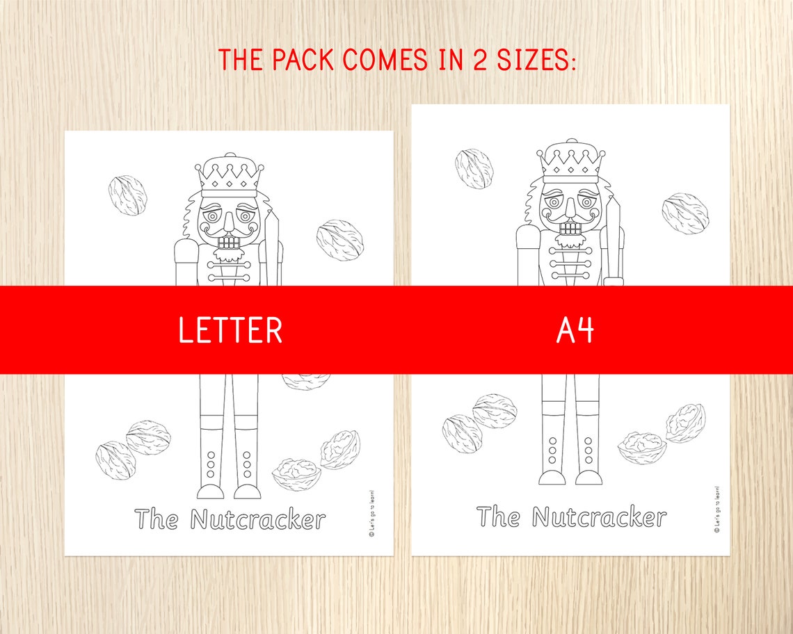 Nutcracker Themed Coloring Pages Kids Christmas Coloring - Etsy