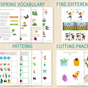 Spring Worksheets, Spring Learning Pack, Spring Busy Book, Preschool ...