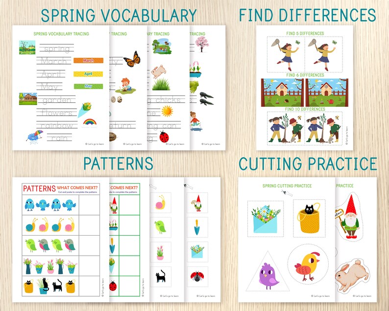 Spring Worksheets Spring Learning Pack Spring Busy Book - Etsy