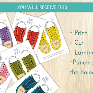 Shoe Lacing & Tying Practice - Shoelaces - Fine Motor Skills Activity ...