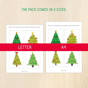 Christmas Trees Matching Game, Christmas Puzzles, Xmas Activity for ...