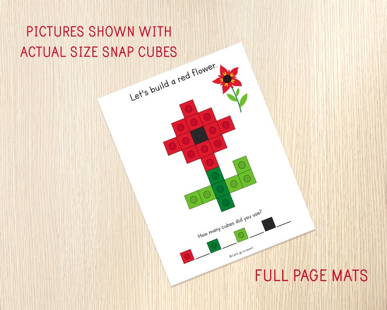 Valentine's Day Snap Cubes Mats - Connecting Cubes Task Cards ...