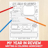 All About My 2025 Printable | New Years Reflection Worksheet for Kids ...