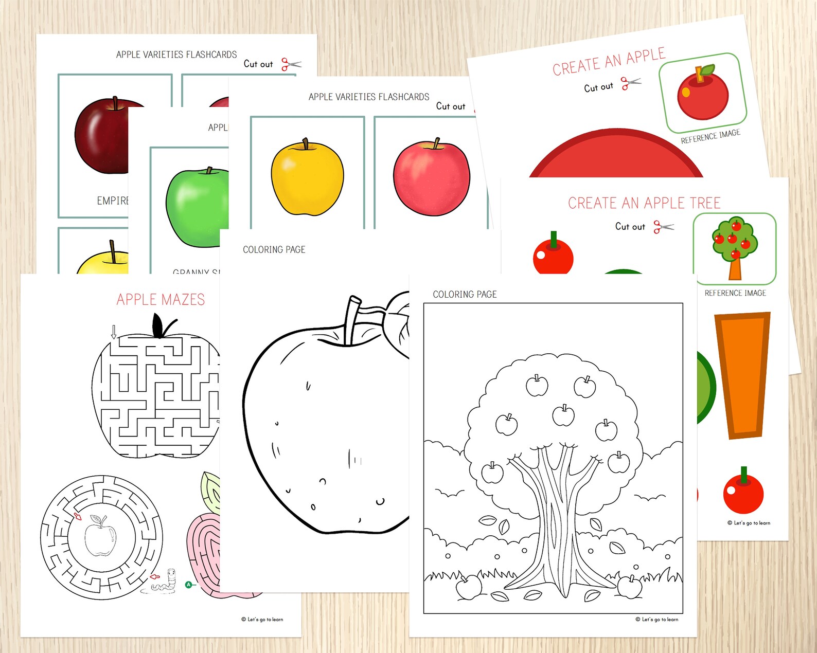 Apple Unit Study Life Cycle Apples Varieties Apple Parts - Etsy