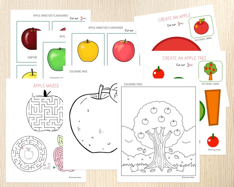 Apple Unit Study Life Cycle Apples Varieties Apple Parts - Etsy