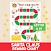 Christmas Reward Chart - Cute Santa Sticker Chart - Toddler, Preschool ...