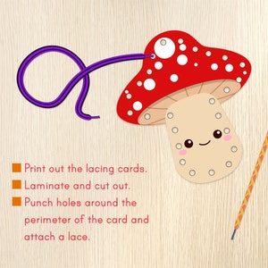 Fall Lacing Cards, Preschool Fine Motor Skill Activity, Fall Toddler ...